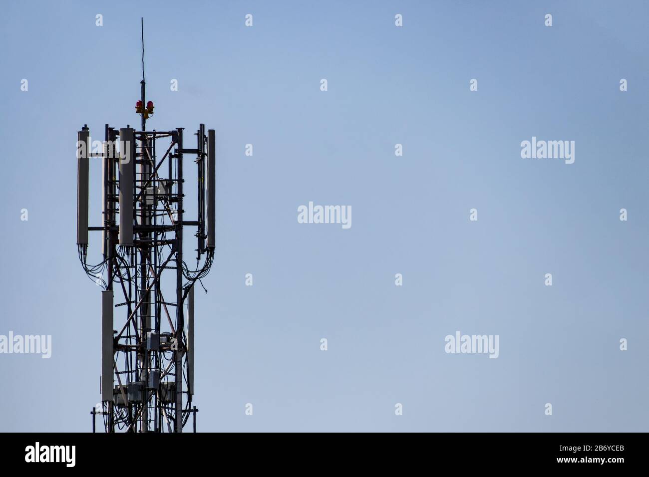 Closeup of a cell tower Stock Photo - Alamy