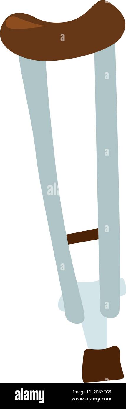 Cane for disabled, illustration, vector on white background Stock ...