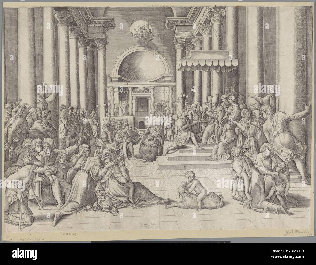 Keizer Constantijn overhandigt de stad Rome aan de paus View of St ...