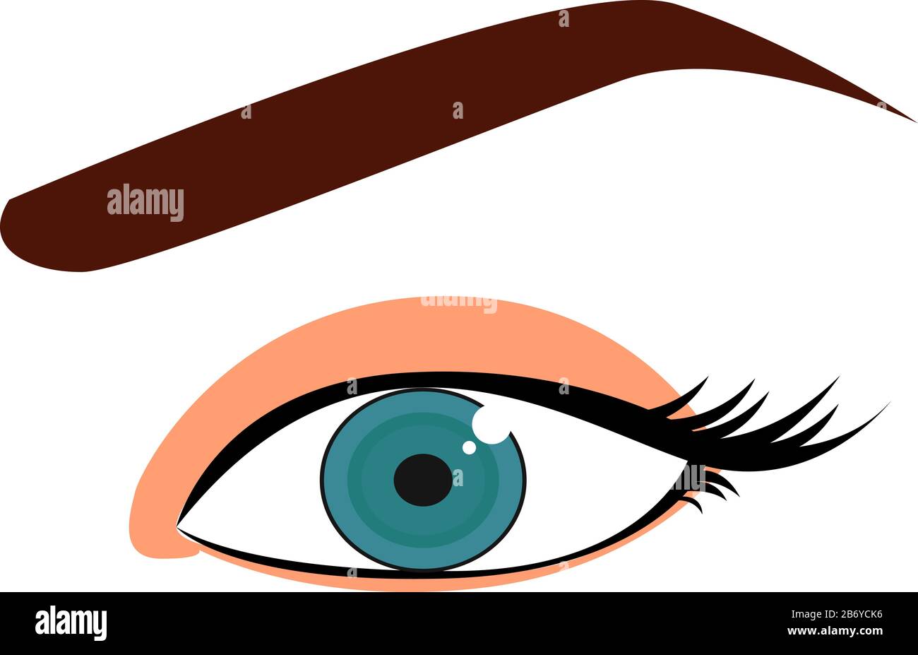 Blue eyes, illustration, vector on white background Stock Vector Image ...