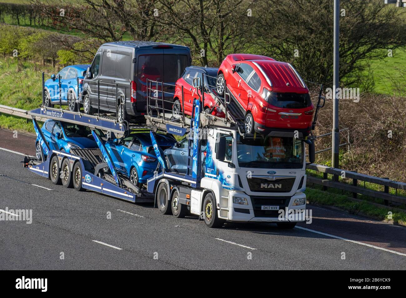 Transporting Ford Cars; UK vehicular traffic, transport, modern ...