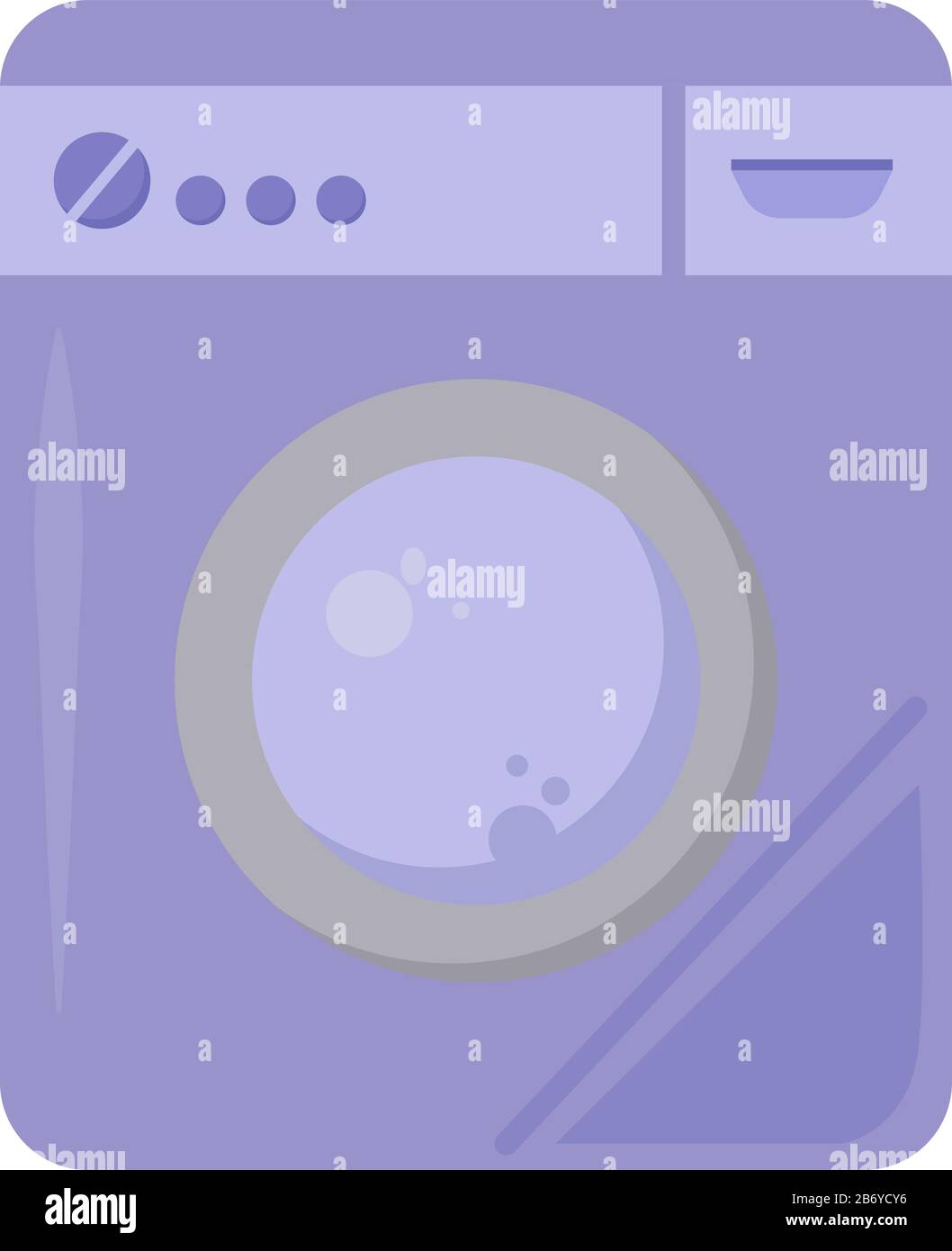 Purple washer, illustration, vector on white background Stock Vector ...