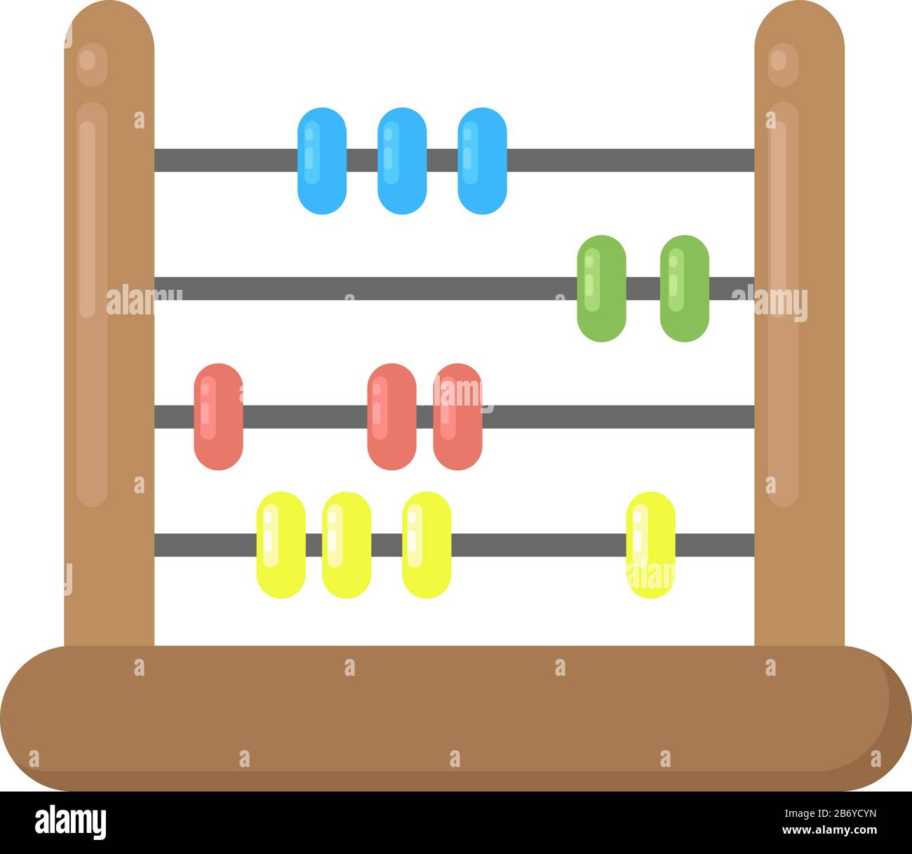 Abacus tool, illustration, vector on white background Stock Vector ...