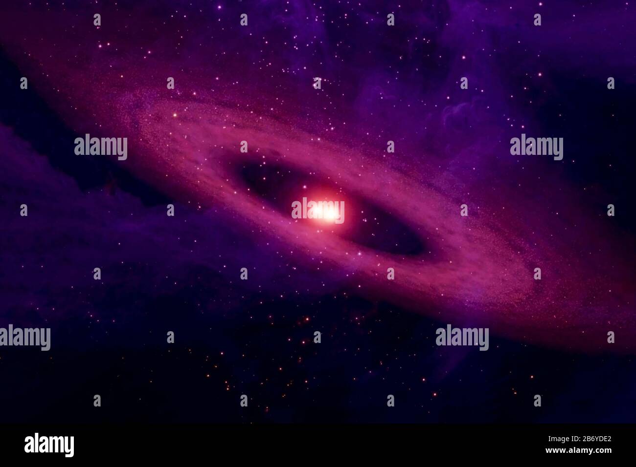 Beautiful galaxy of red color with stars. Elements of this image were ...