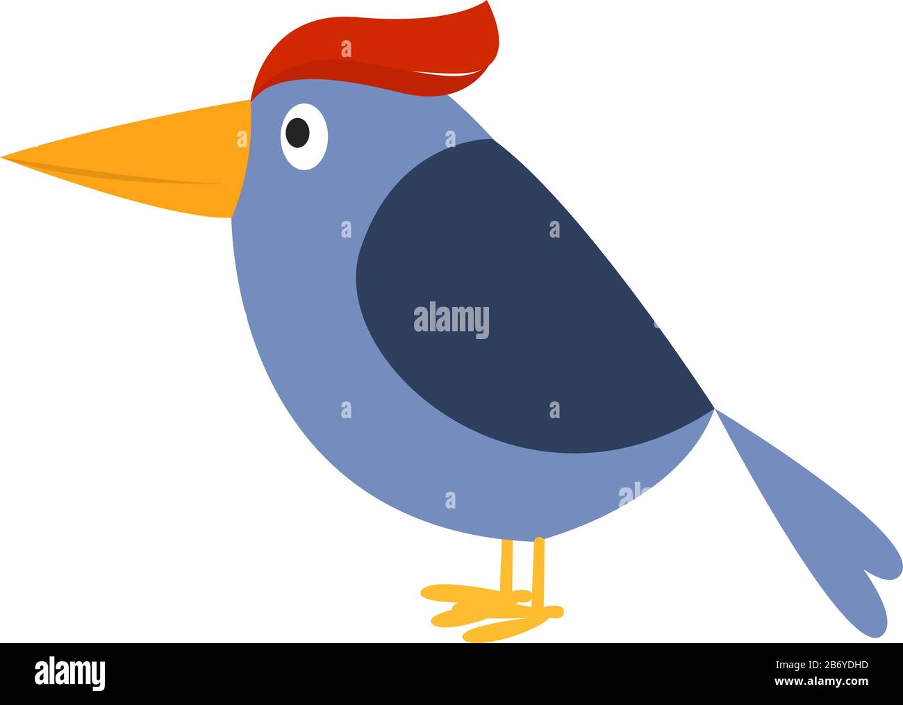 Blue bird, illustration, vector on white background Stock Vector Image ...