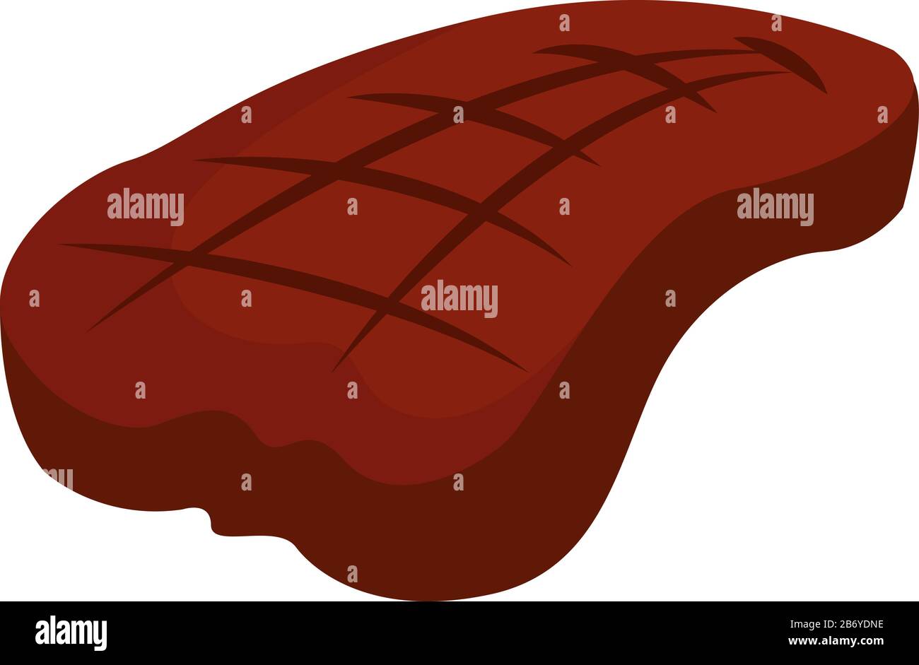 Meat steak on grill Stock Vector Images - Alamy