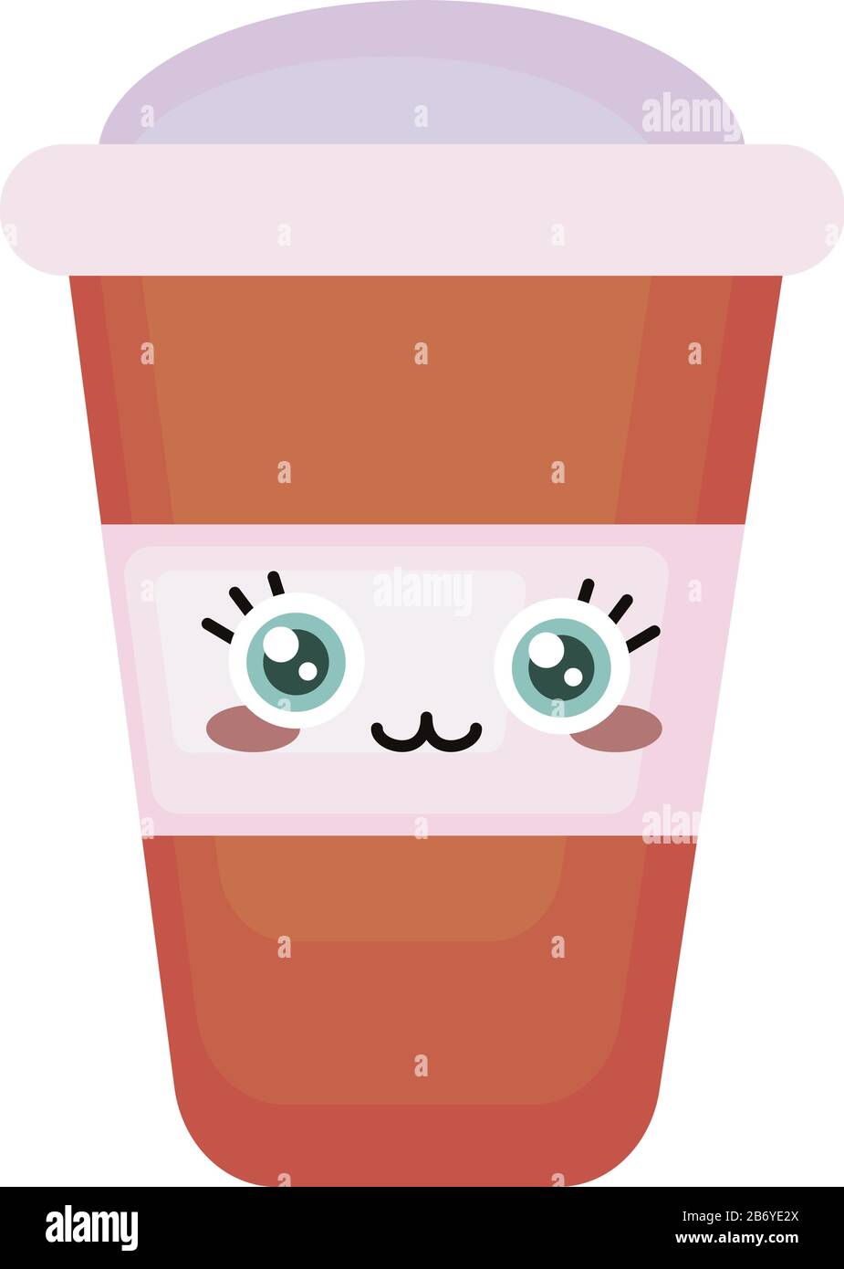 Cute coffee cup, illustration, vector on white background Stock Vector ...