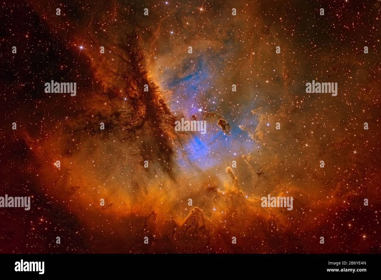 Beautiful space, colored, with stars and nebulae. Elements of this ...