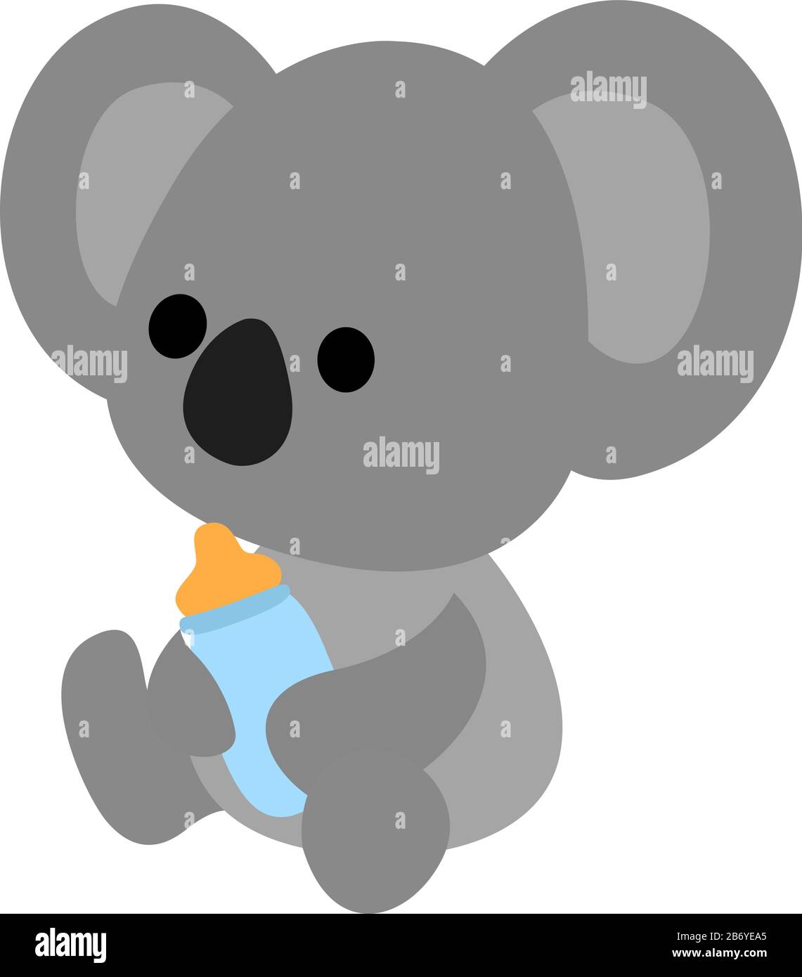 Baby koala, illustration, vector on white background Stock Vector Image ...