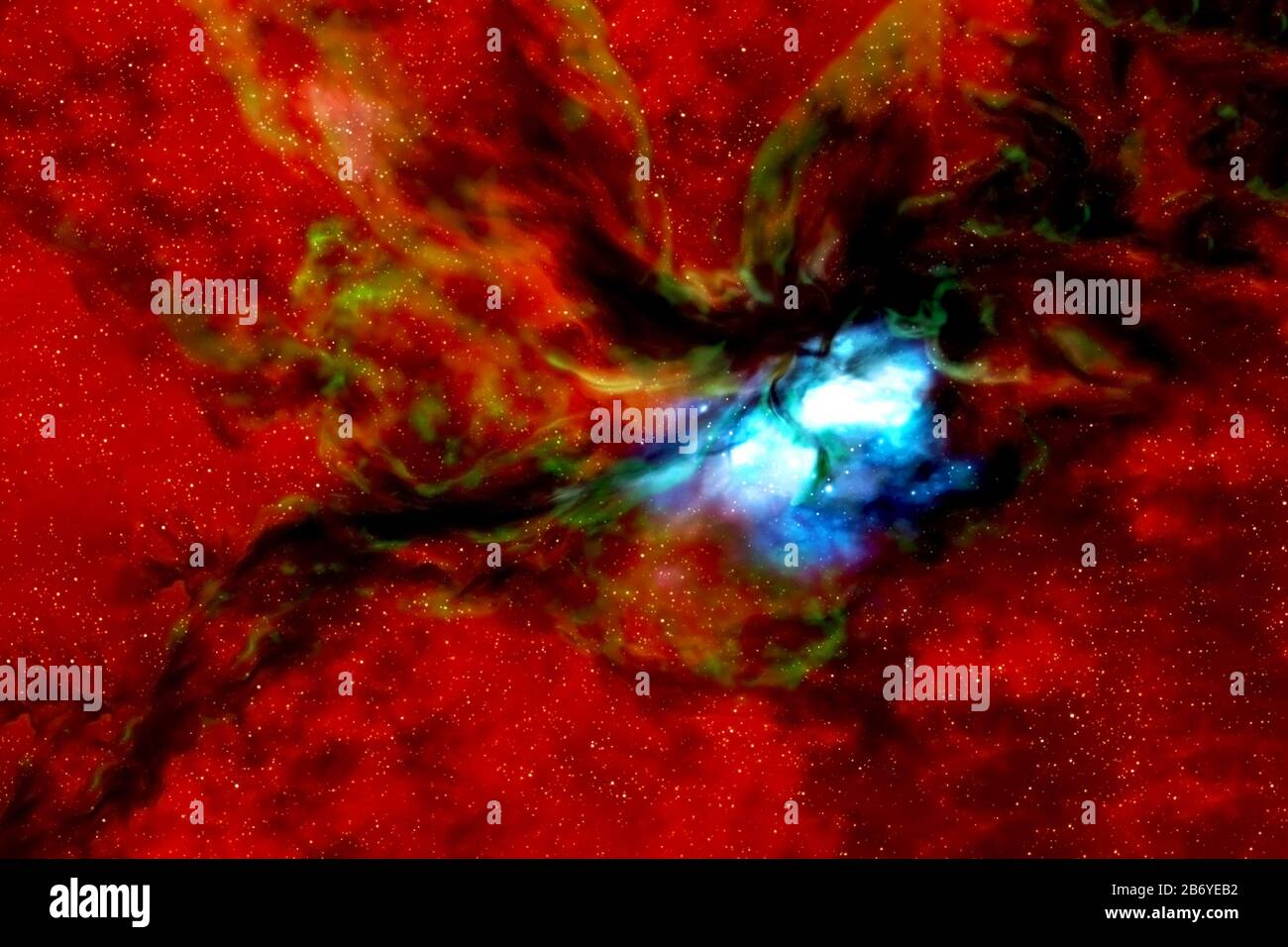 Beautiful galaxy of red color with stars. Elements of this image were ...