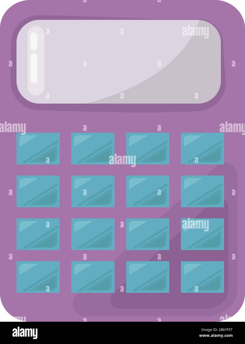 Pink calculator, illustration, vector on white background Stock Vector ...