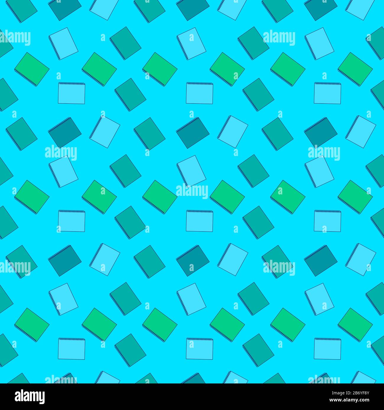 Notebooks pattern, illustration, vector on white background Stock ...