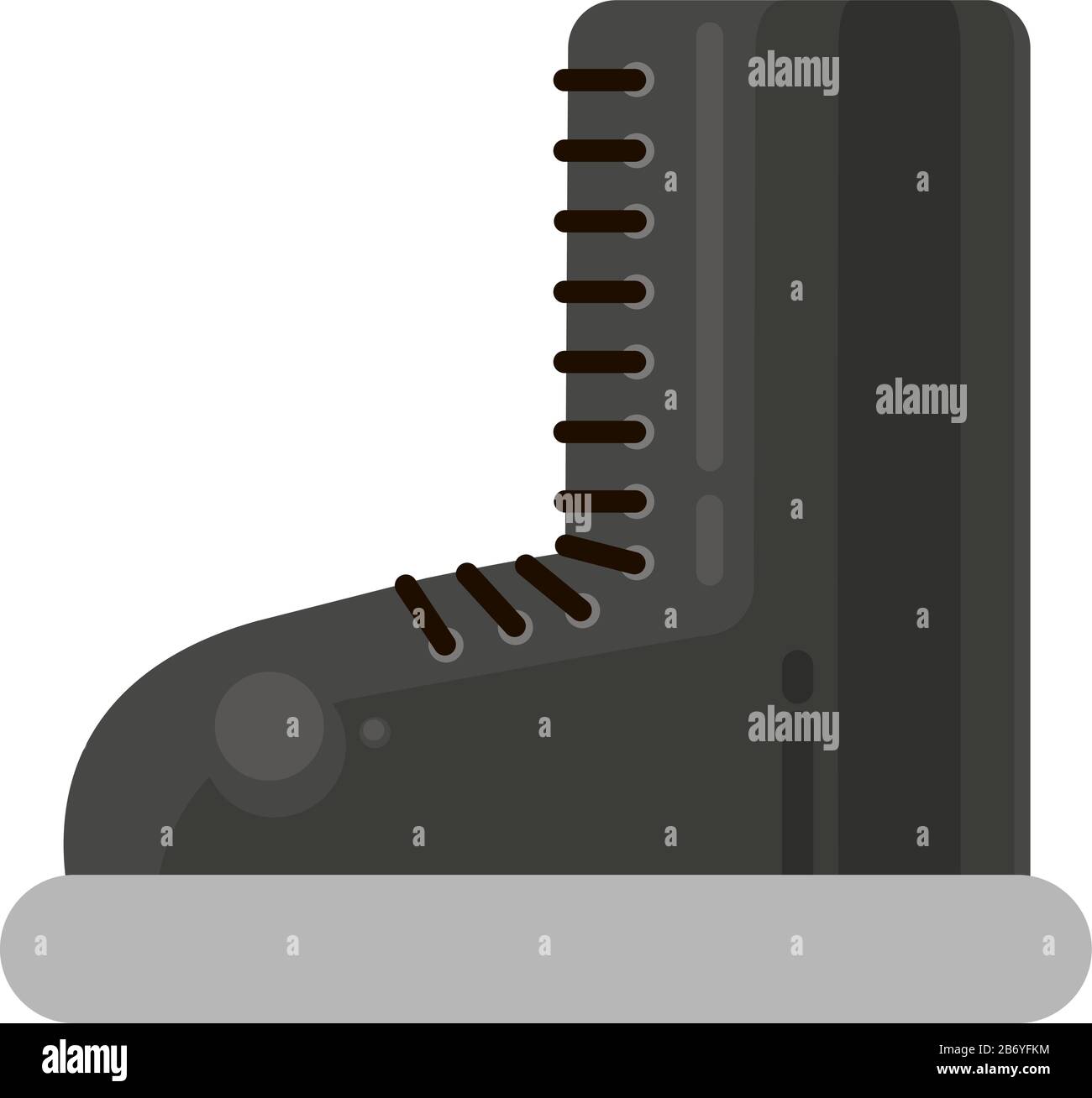 Black boot, illustration, vector on white background Stock Vector Image ...