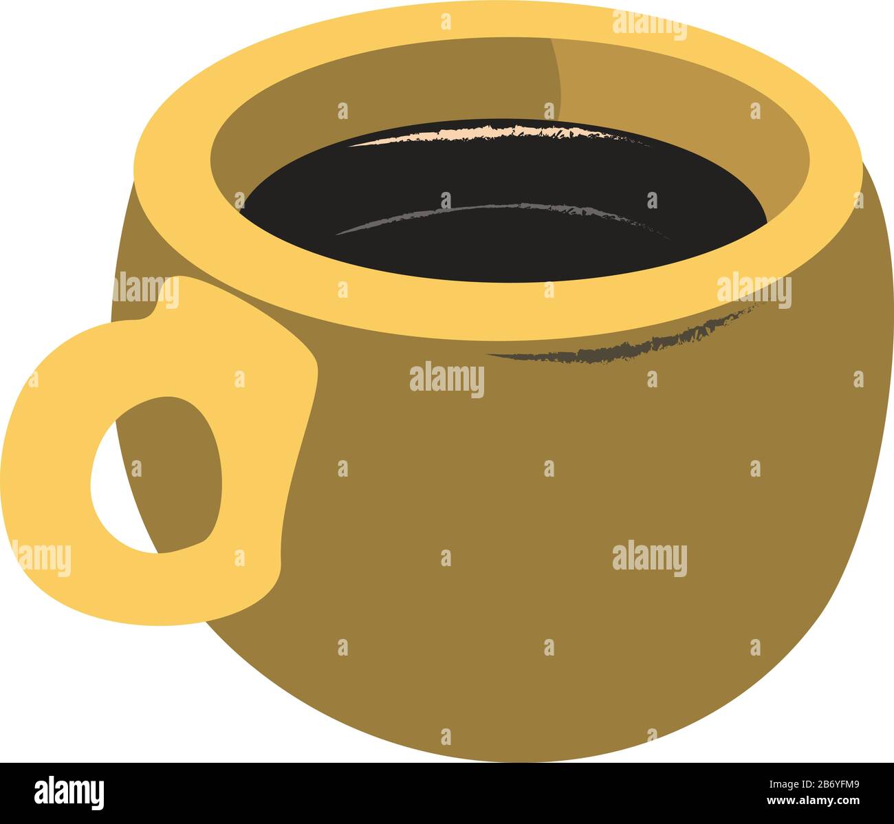 Yellow cup saucer on Stock Vector Images - Alamy