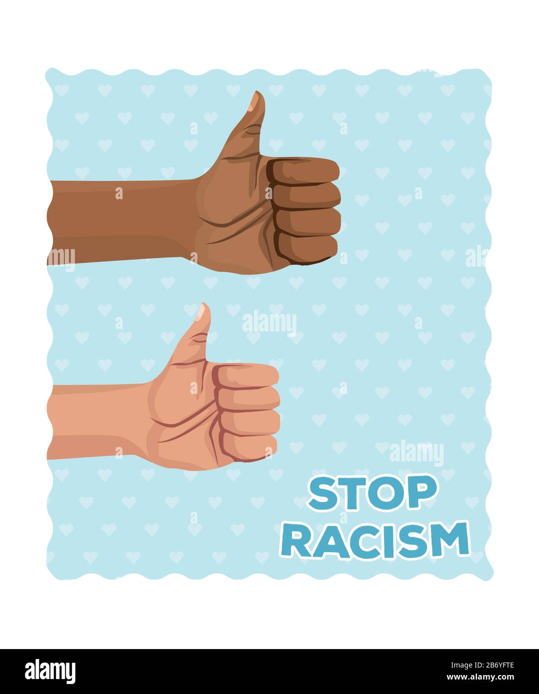 interracial hands like stop racism campaign Stock Vector Image & Art ...