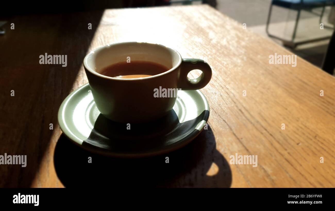Sunny lazy Sunday morning coffee Stock Photo - Alamy