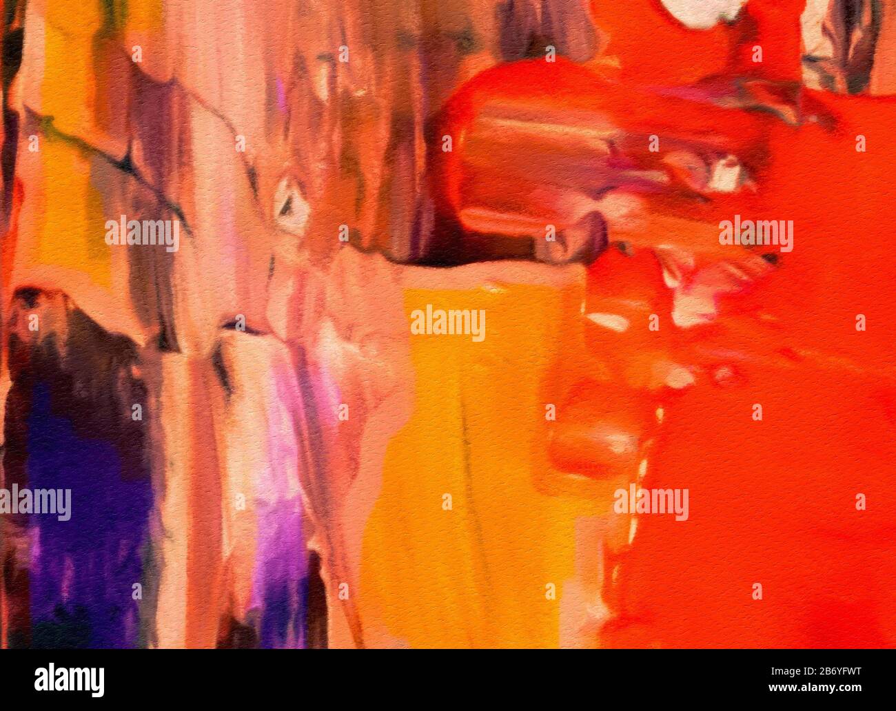 Multicolor brush strokes in oil structure. Grunge fine art mixed media ...