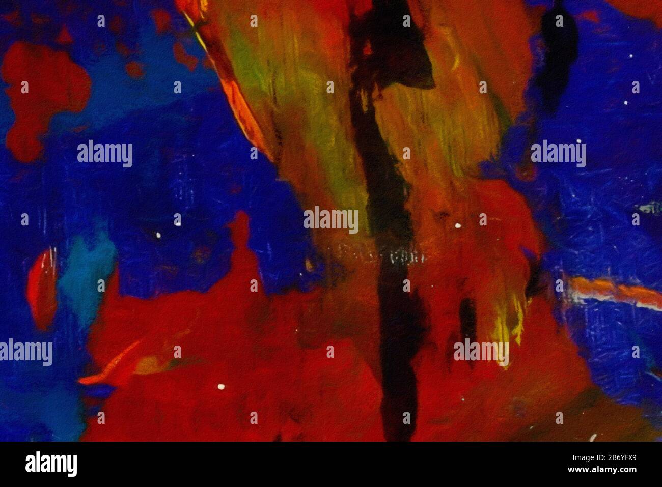 Multicolor brush strokes in oil structure. Grunge fine art mixed media ...