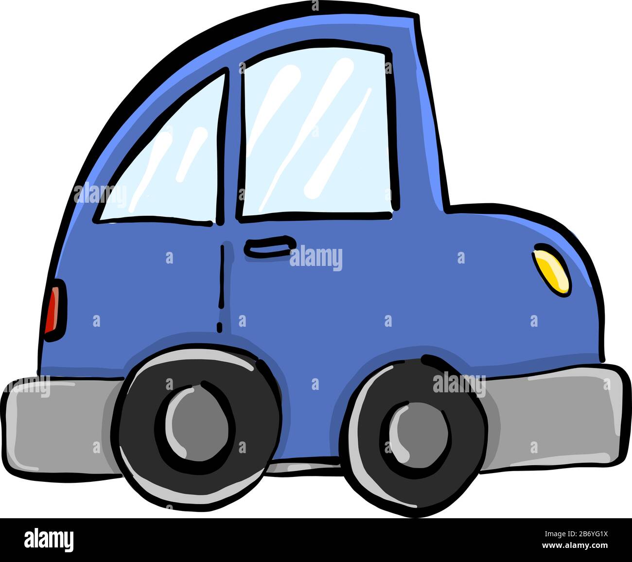 Blue car, illustration, vector on white background Stock Vector Image ...