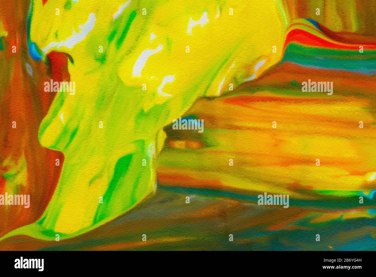 Multicolor brush strokes in oil structure. Grunge fine art mixed media ...