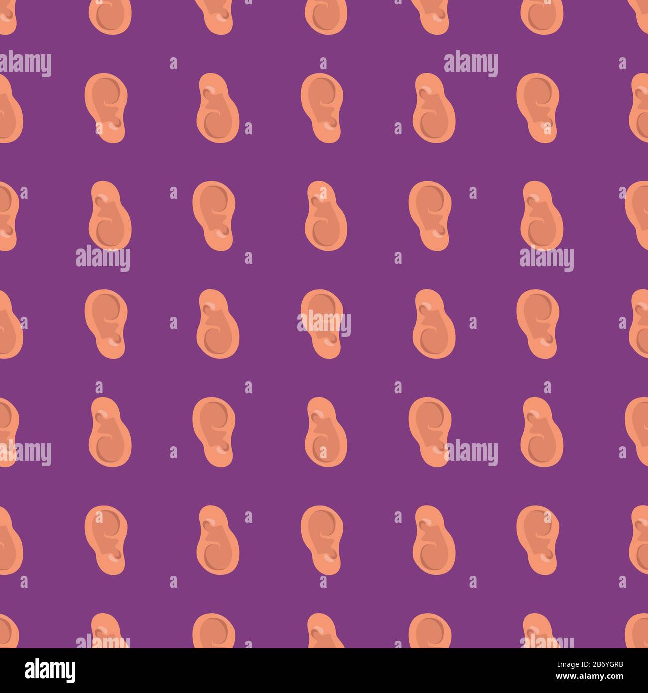 Ears pattern, illustration, vector on white background Stock Vector ...