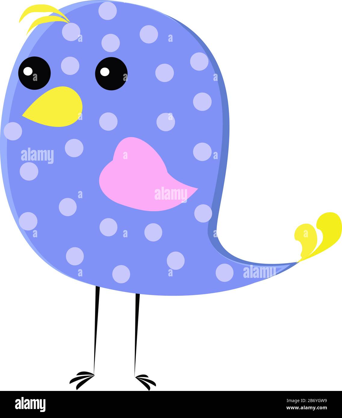 Blue chicken, illustration, vector on white background Stock Vector ...