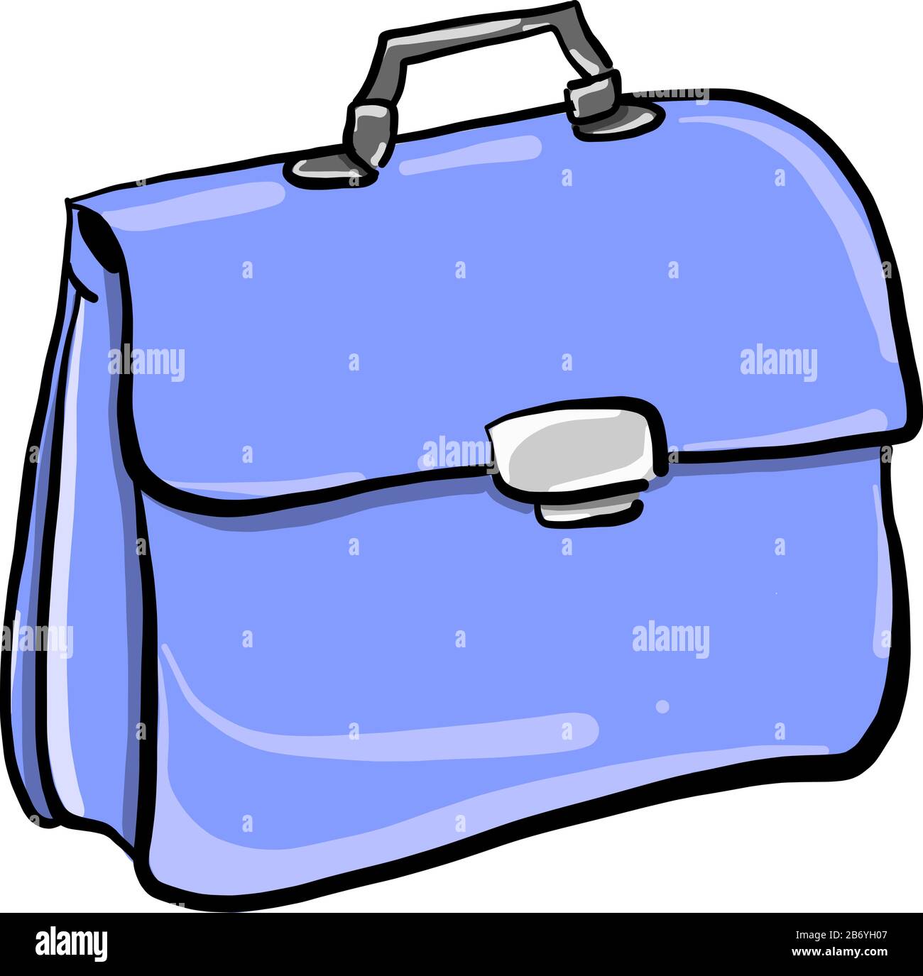 Blue bag, illustration, vector on white background Stock Vector Image ...