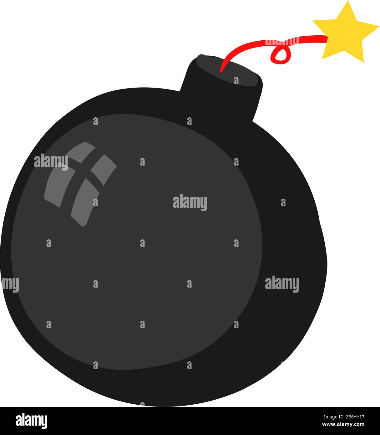 Flat bomb, illustration, vector on white background Stock Vector Image ...