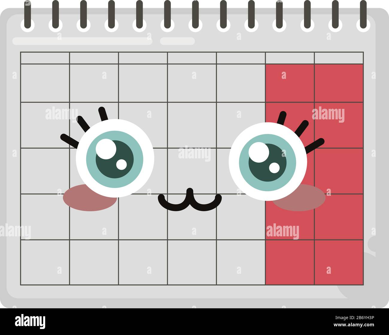 Cute vector illustration calendar Stock Vector Images - Alamy