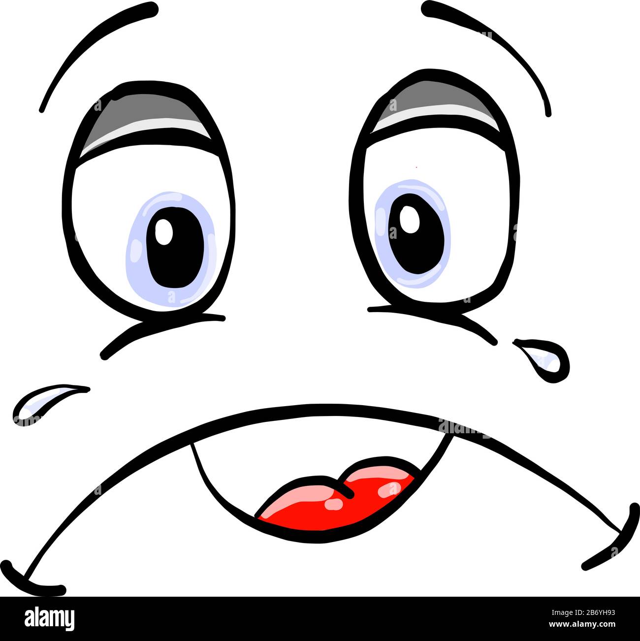 Eye with tears, illustration, vector on white background Stock Vector ...