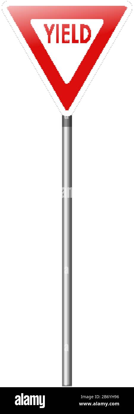 Yield sign blank illustration hi-res stock photography and images - Alamy