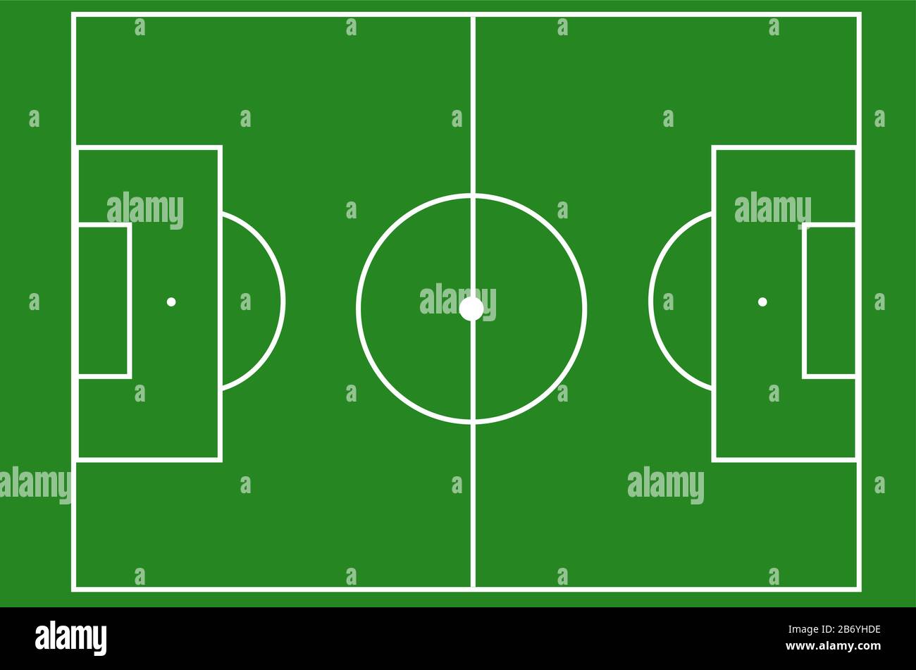 Football field, illustration, vector on white background Stock Vector ...