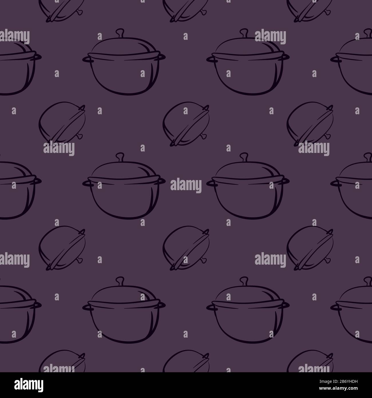 Cooking pan pattern, illustration, vector on white background Stock ...