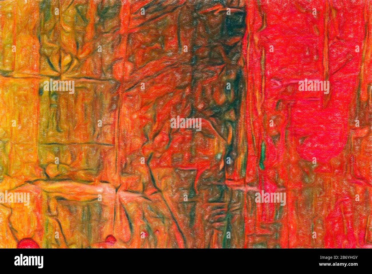 Multicolor brush strokes in oil structure. Grunge fine art mixed media ...