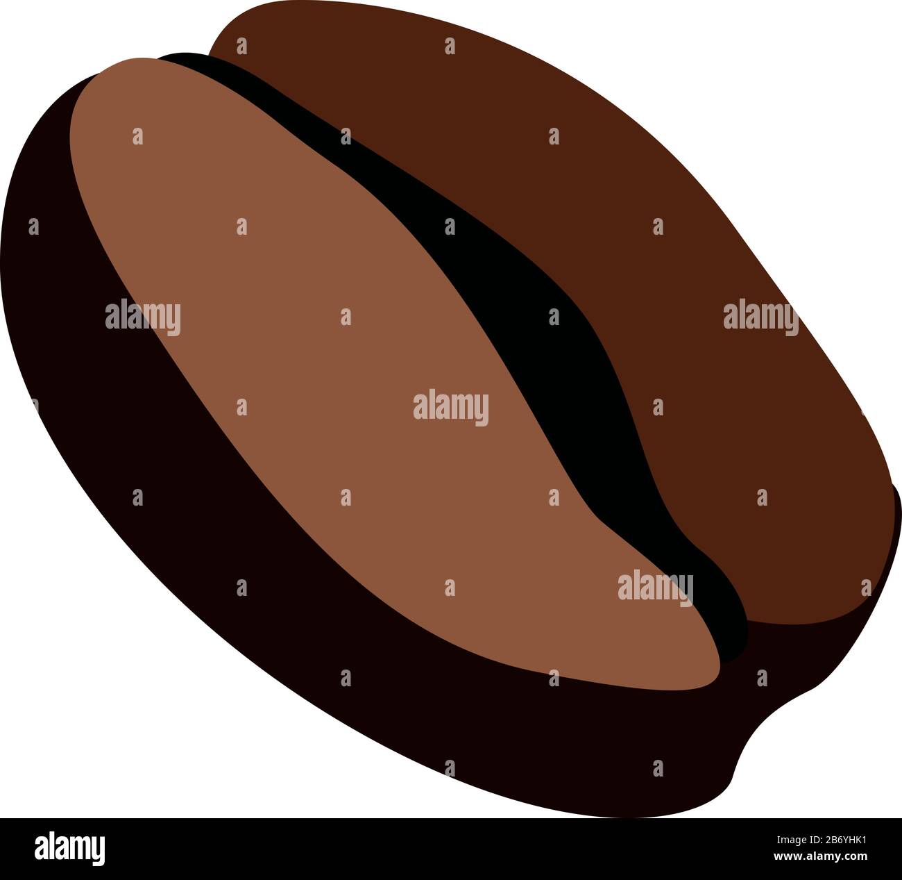 Coffee bean, illustration, vector on white background Stock Vector ...