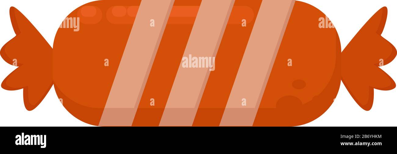 Orange candy, illustration, vector on white background Stock Vector ...