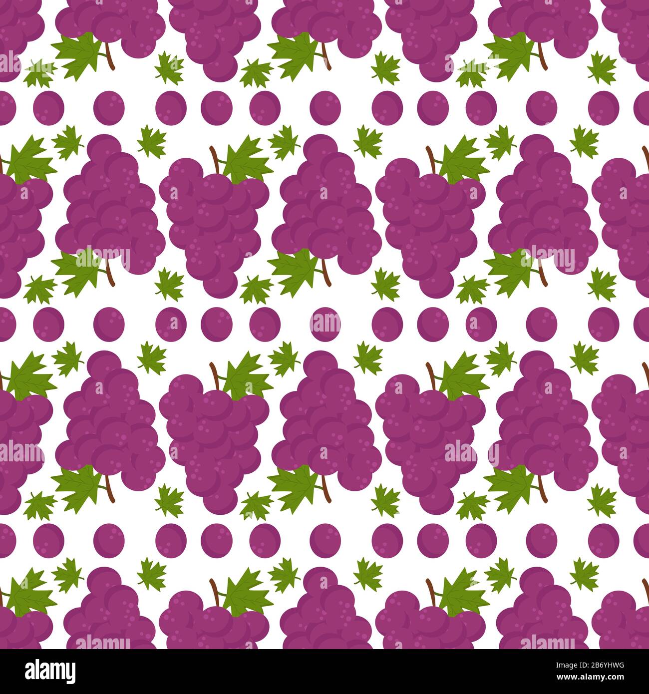 Grapes pattern, illustration, vector on white background Stock Vector ...