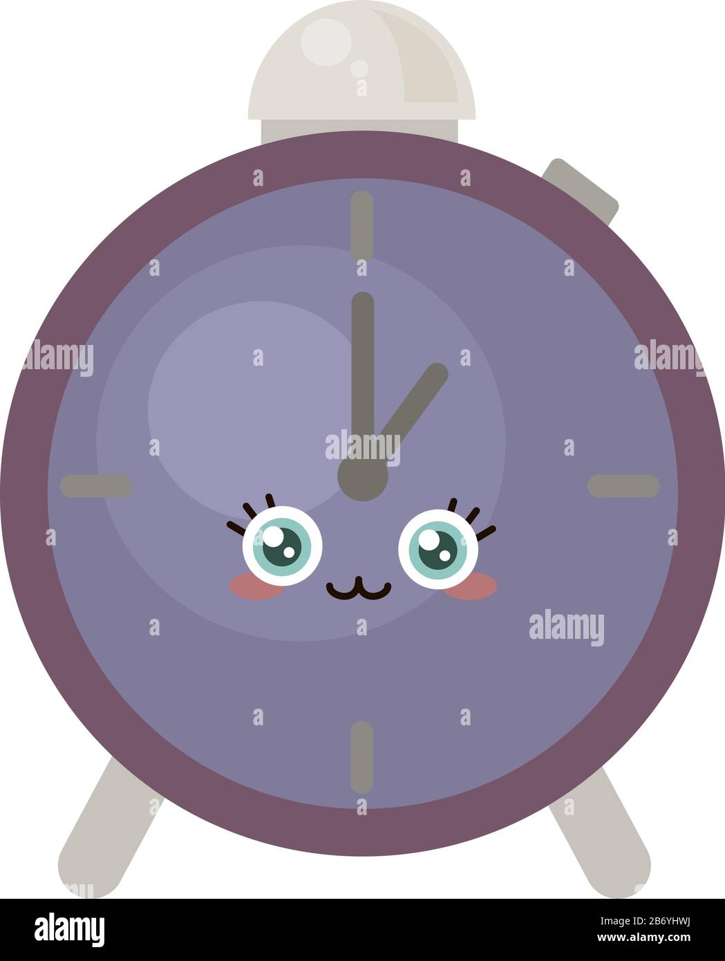 Cute small clock, illustration, vector on white background Stock Vector ...