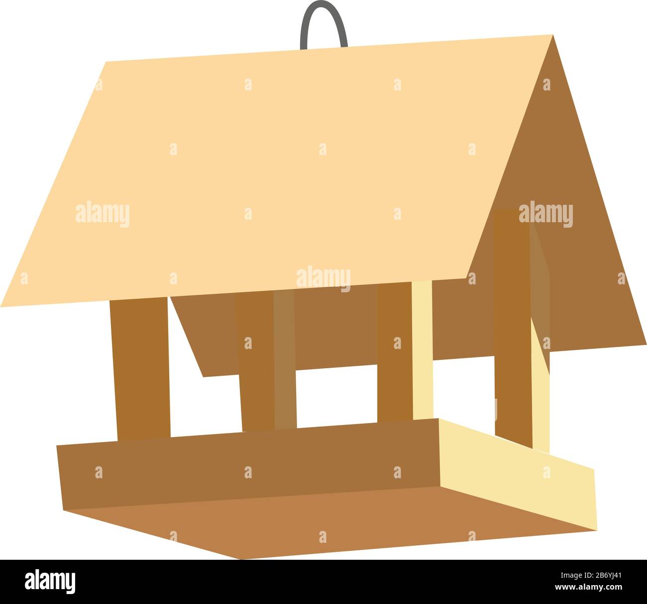 Bird feeders, illustration, vector on white background Stock Vector ...