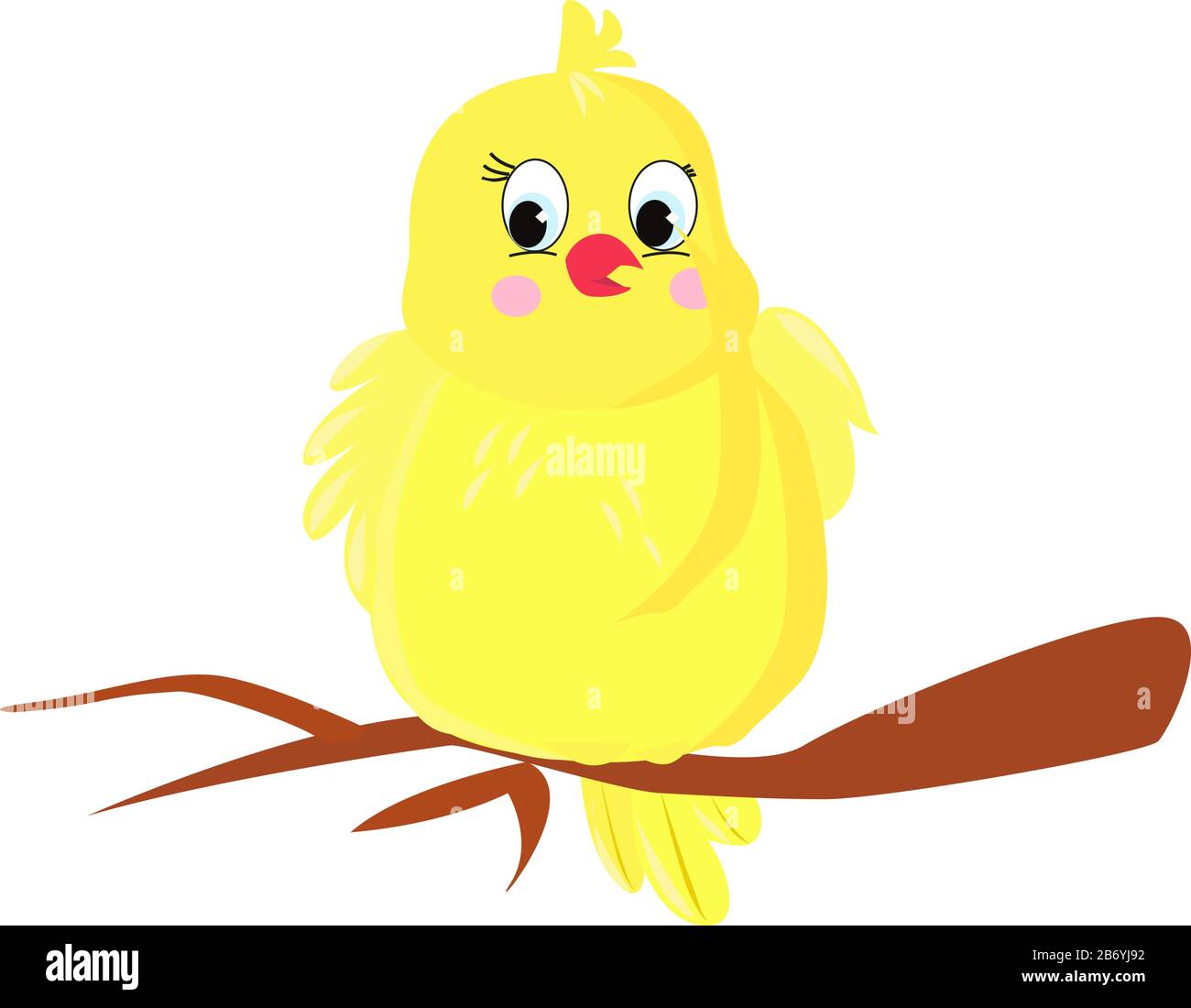 Yellow chick, illustration, vector on white background Stock Vector ...