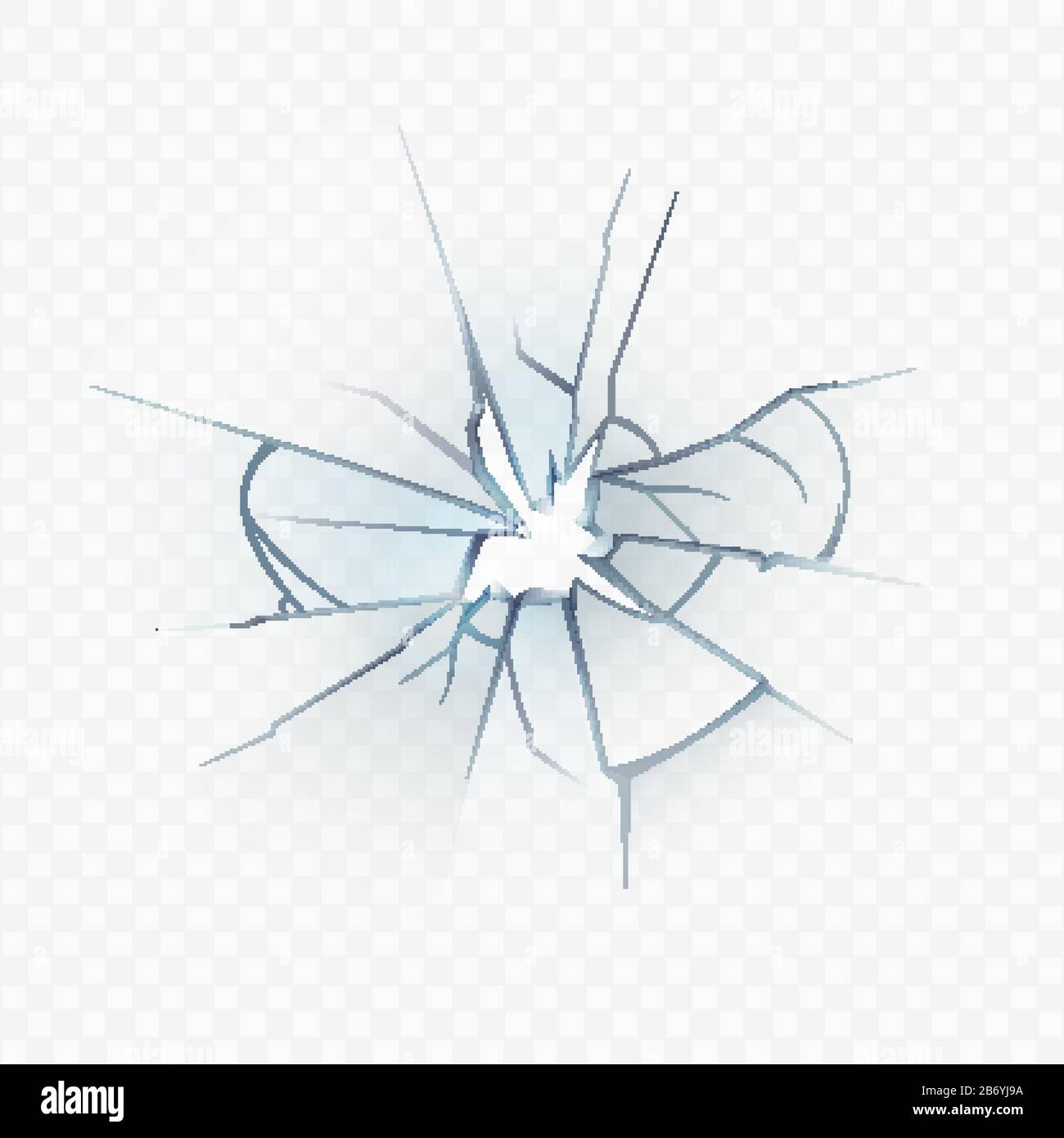 Cracked Glass Window Of Abandoned Building Vector Stock Vector Image ...