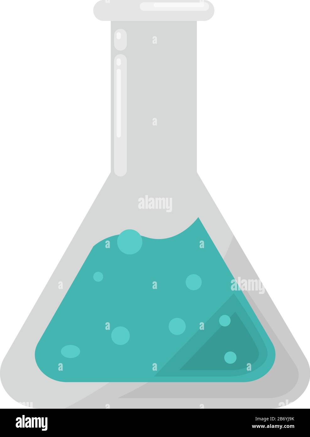 Conical flask, illustration, vector on white background Stock Vector ...