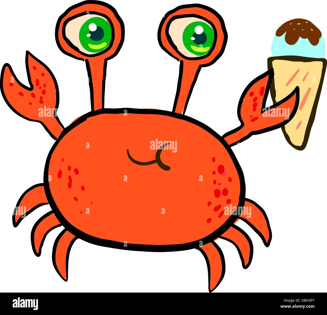 Crab on ice Stock Vector Images - Alamy