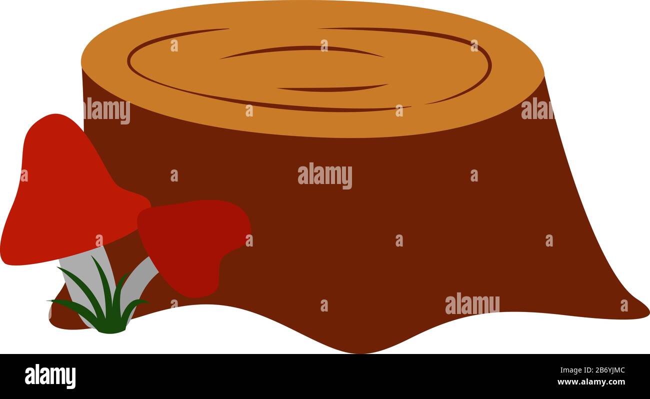 Chopped wood, illustration, vector on white background Stock Vector ...