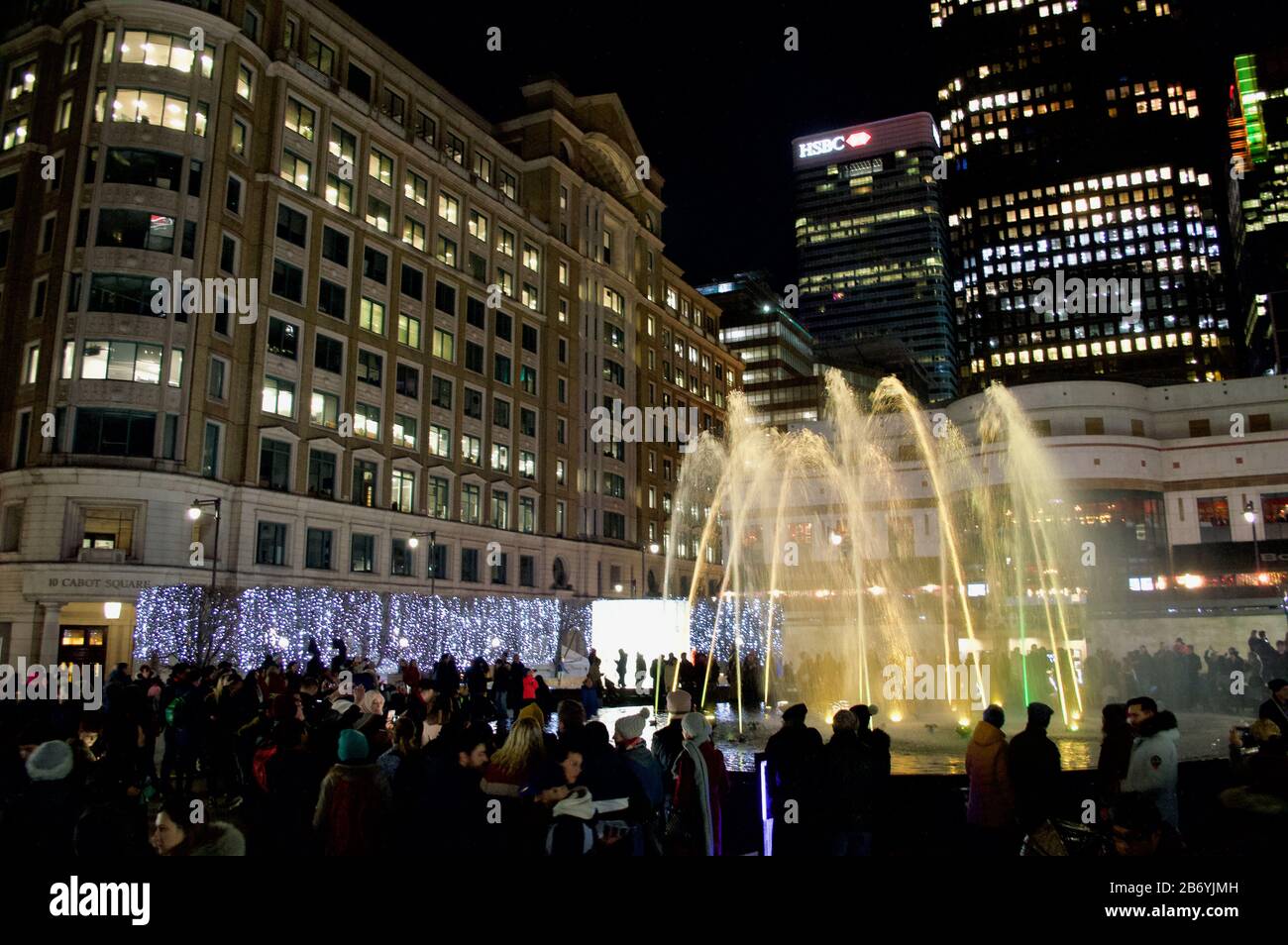 The Liquid Sound exhibition at Winter Lights 2020 at Canary Wharf in ...