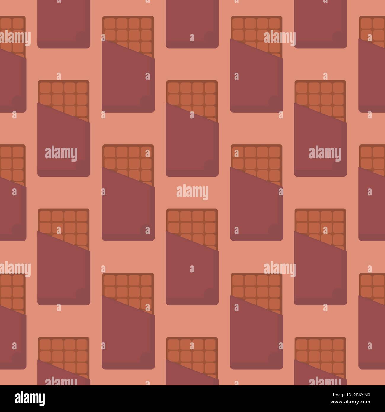 Chocolate bar pattern, illustration, vector on white background Stock ...