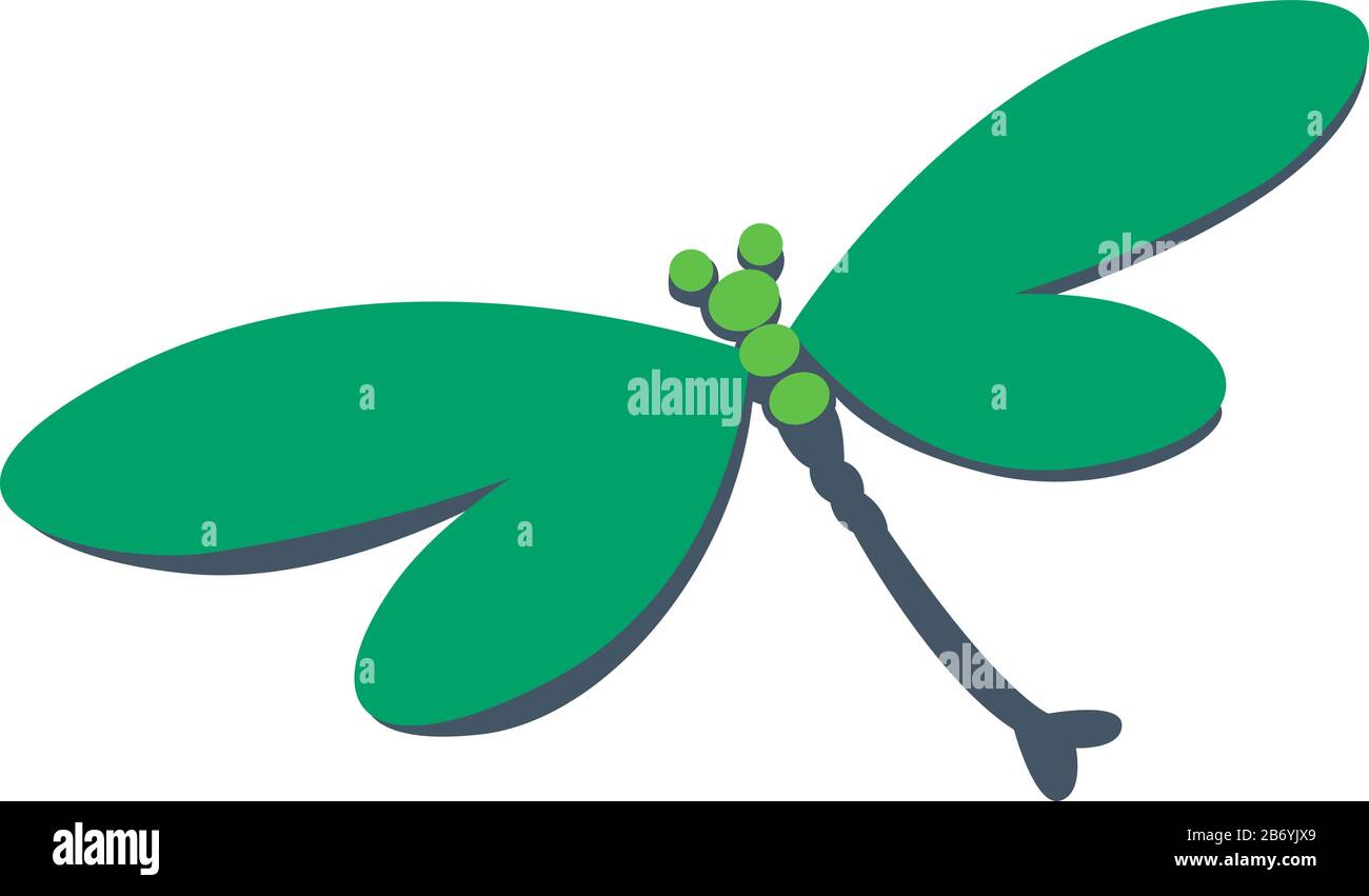 Dragonfly icon on white Cut Out Stock Images & Pictures - Alamy