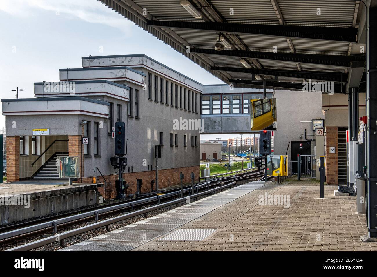 Hönow U-Bahn railway station, Eastern terminus of the U5 rail line in ...