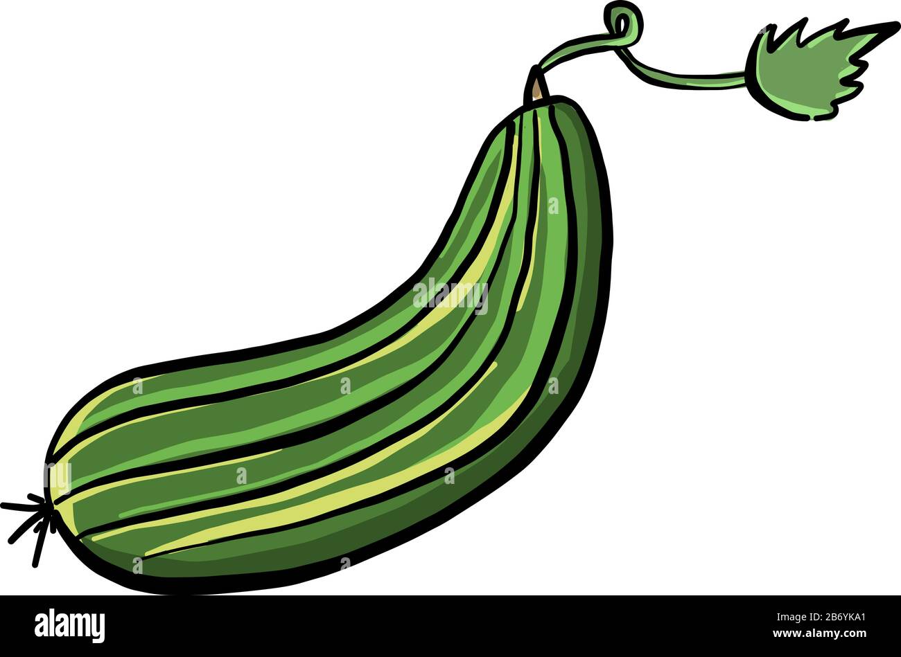 Fresh juicy slice cucumber Stock Vector Images - Alamy