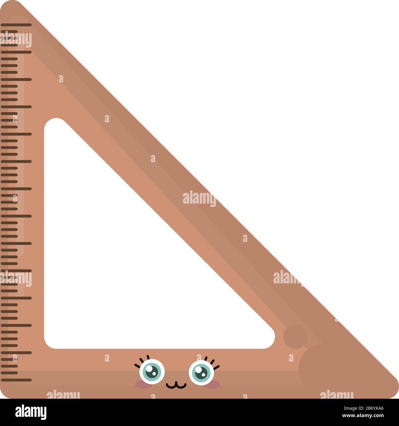Happy ruler, illustration, vector on white background Stock Vector ...